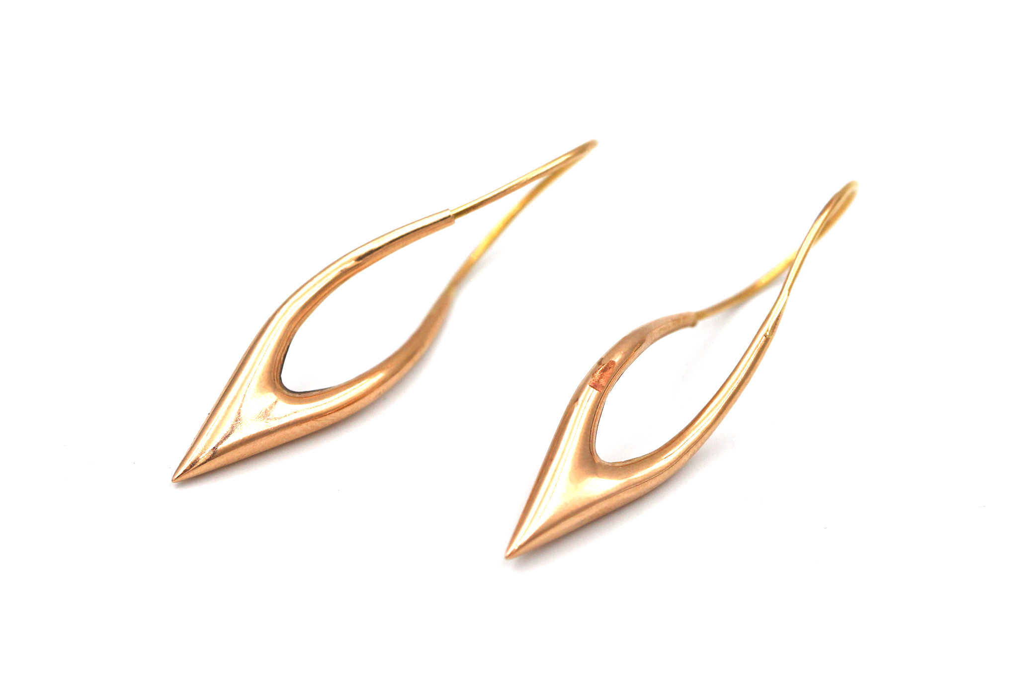 Újonnan érkezett használt arany különleges csavart lógós fülbevaló ...